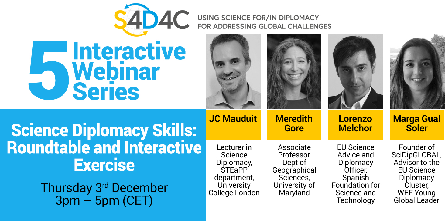 Science Diplomacy Skills: Roundtable and Interactive Exercise – S4D4C ...